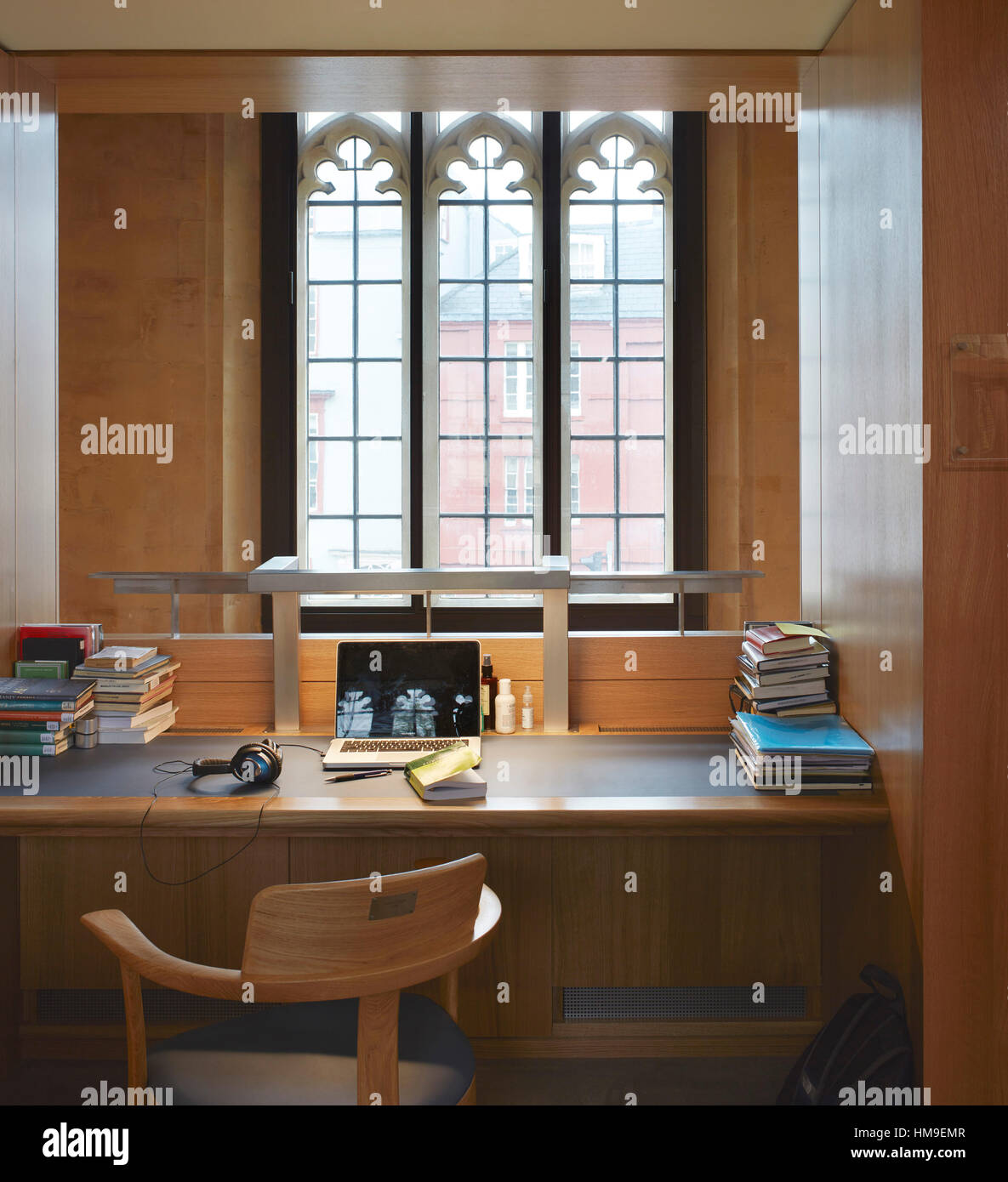 Remodeled interior of Buckler building, details with individual study ...