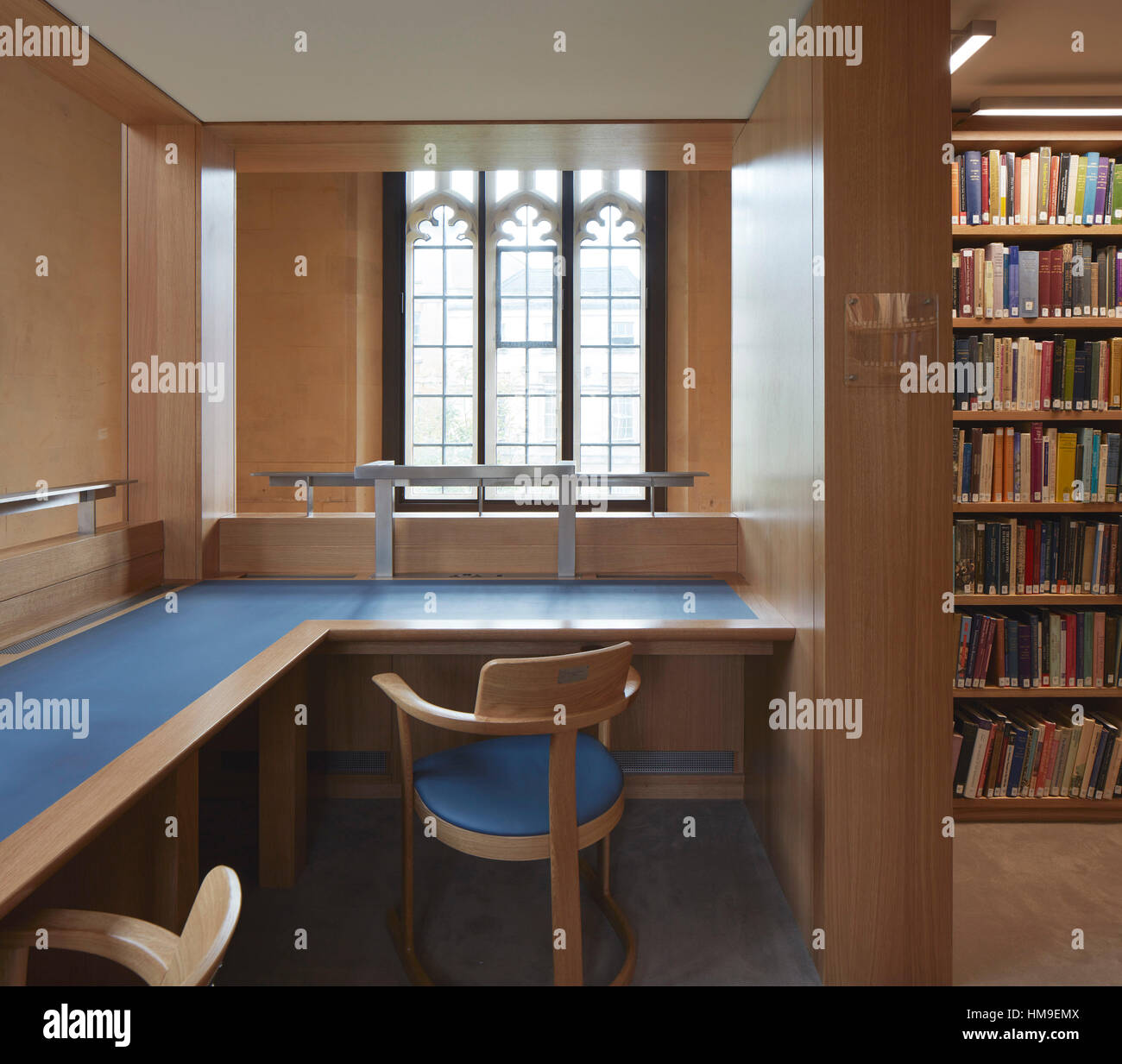 Remodeled interior of Buckler building, details with individual study ...