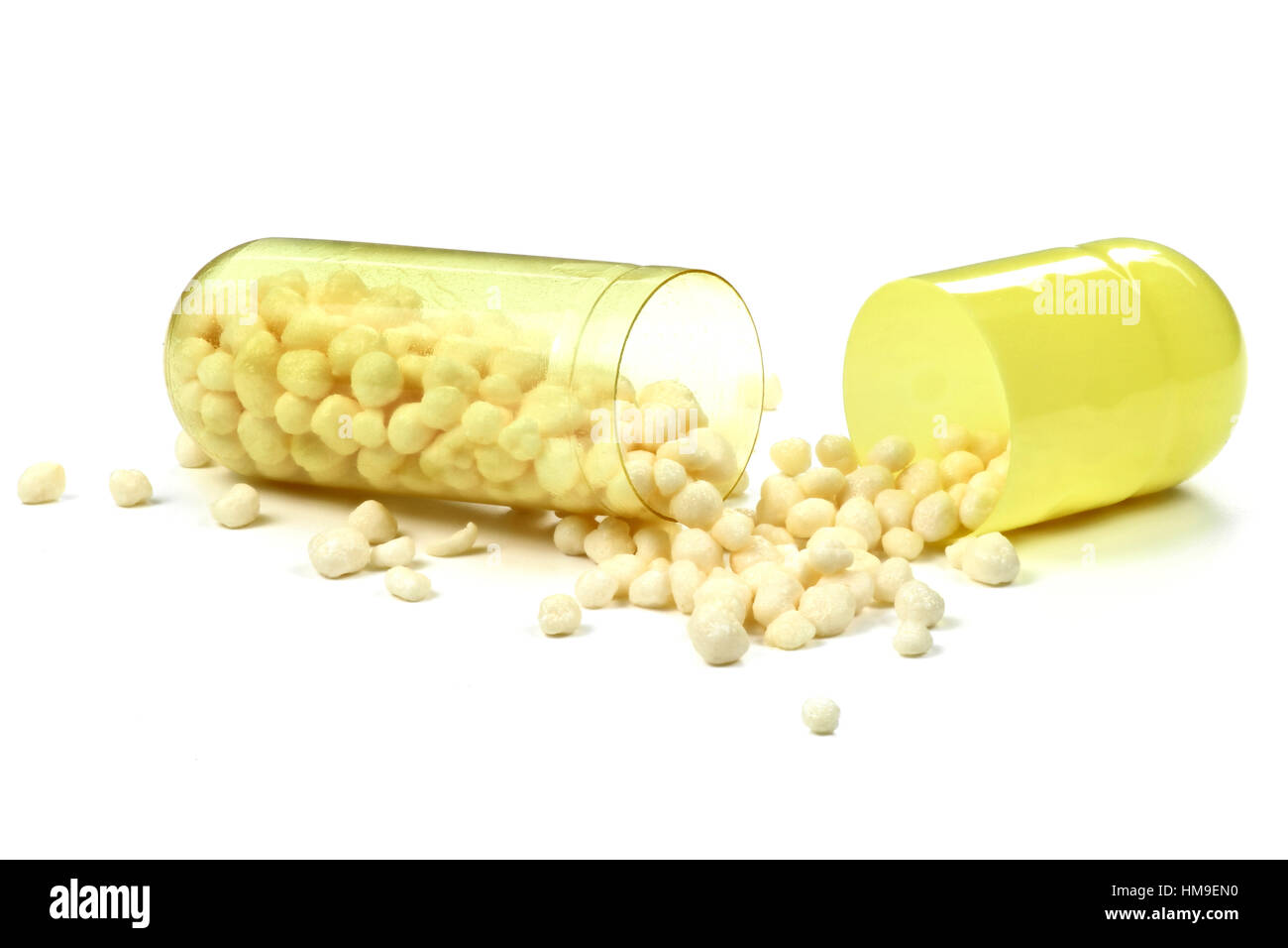 hard-shelled capsule isolated on white background Stock Photo - Alamy