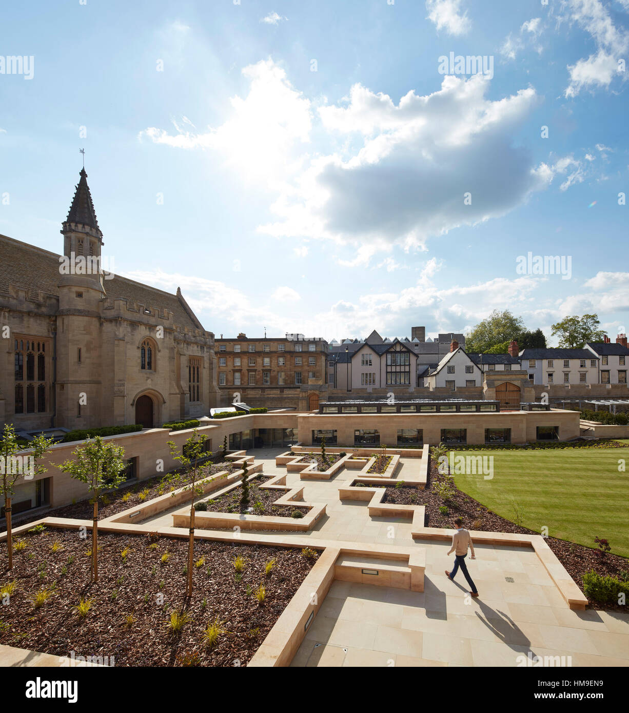 View across Longwall Quad with landscaped approach, extension and ...