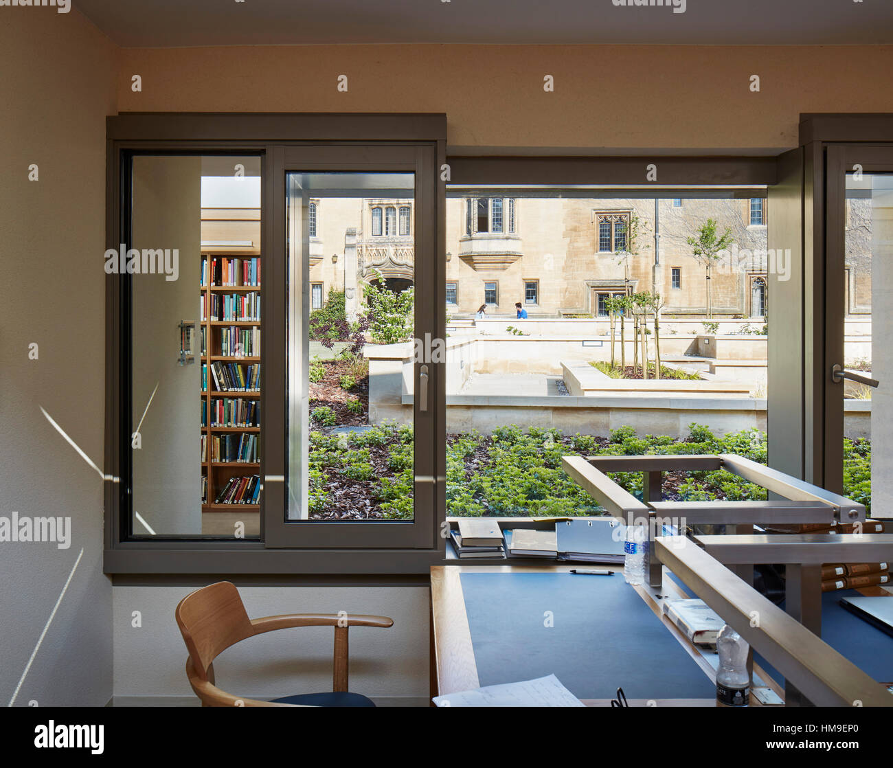 Study area with view through towards Longwall Quad. Longwall Library, Oxford, United Kingdom ...