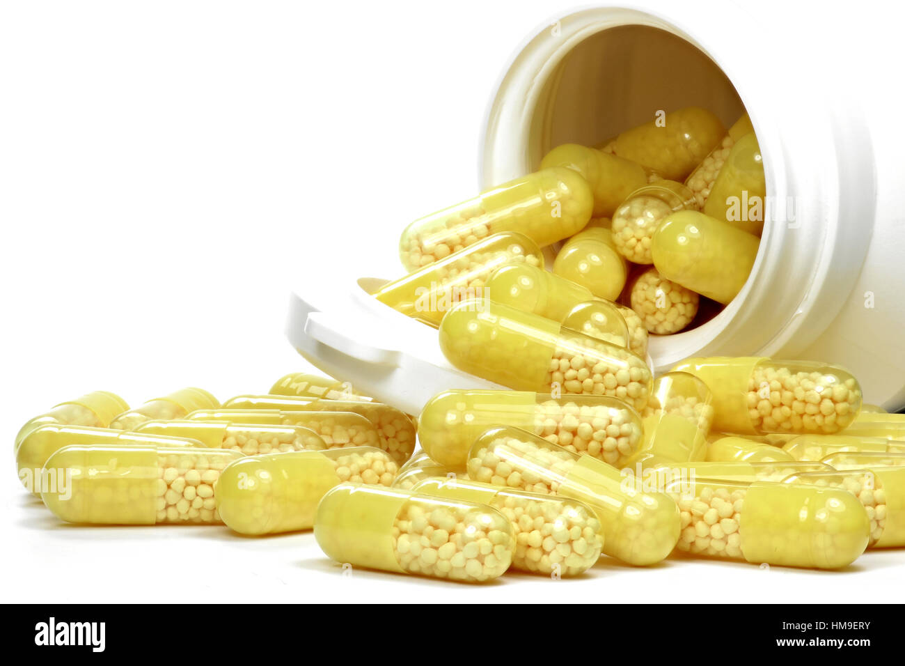 hard-shelled capsules isolated on white background Stock Photo - Alamy