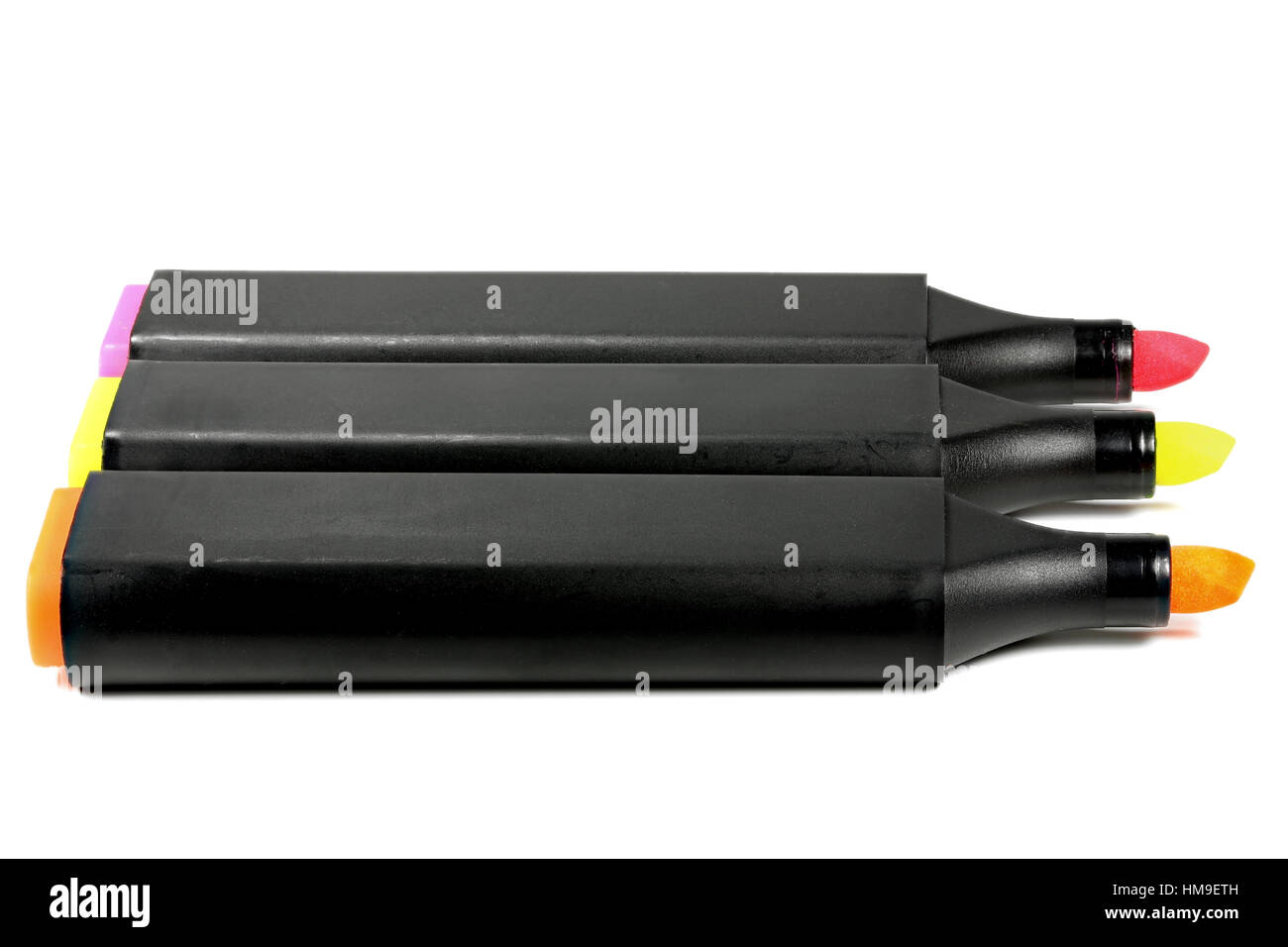 highlighters isolated on white background Stock Photo - Alamy