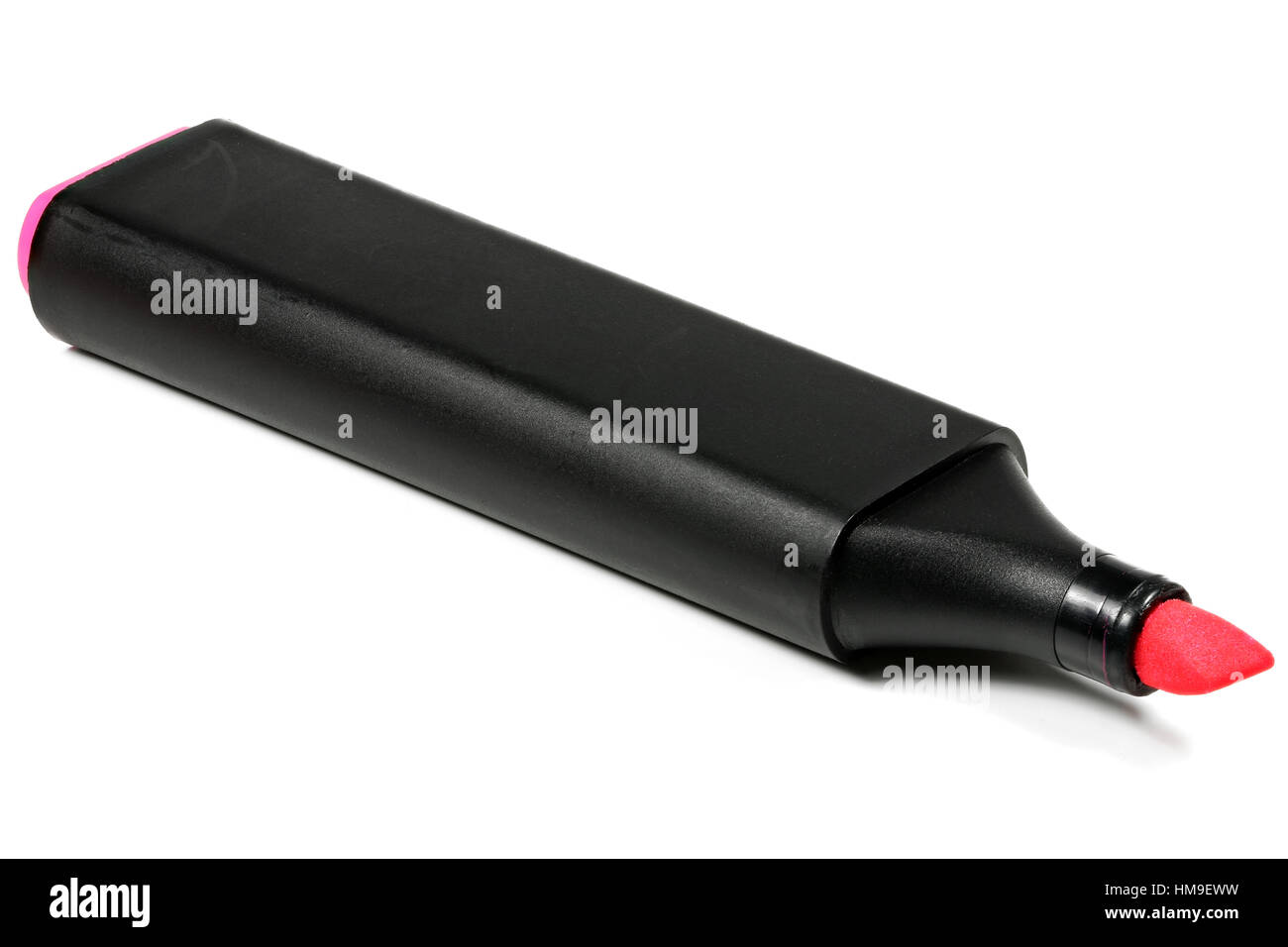 pink highlighter isolated on white background Stock Photo - Alamy