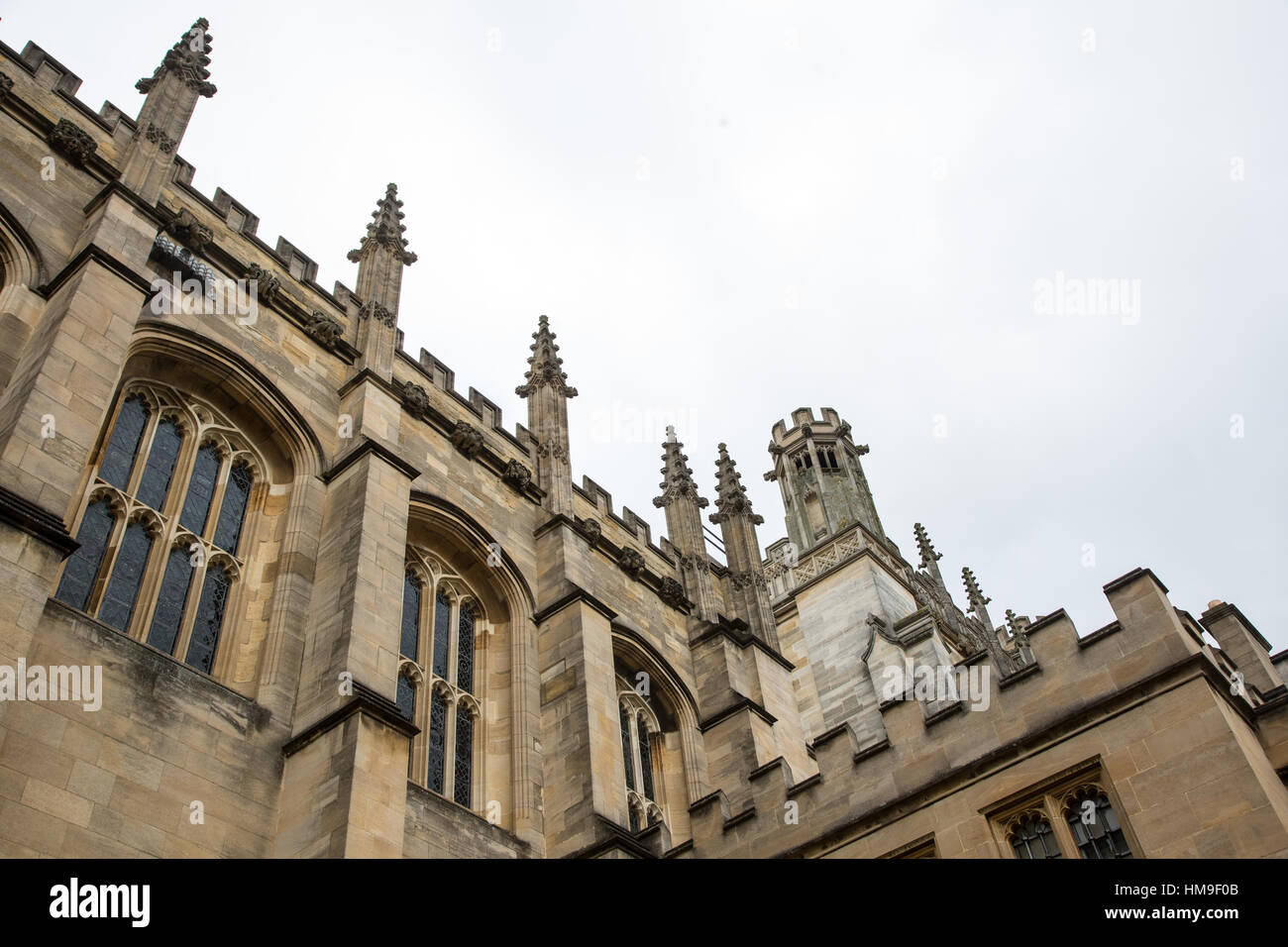 Jesus College Oxford showing details of the architechture Stock Photo ...