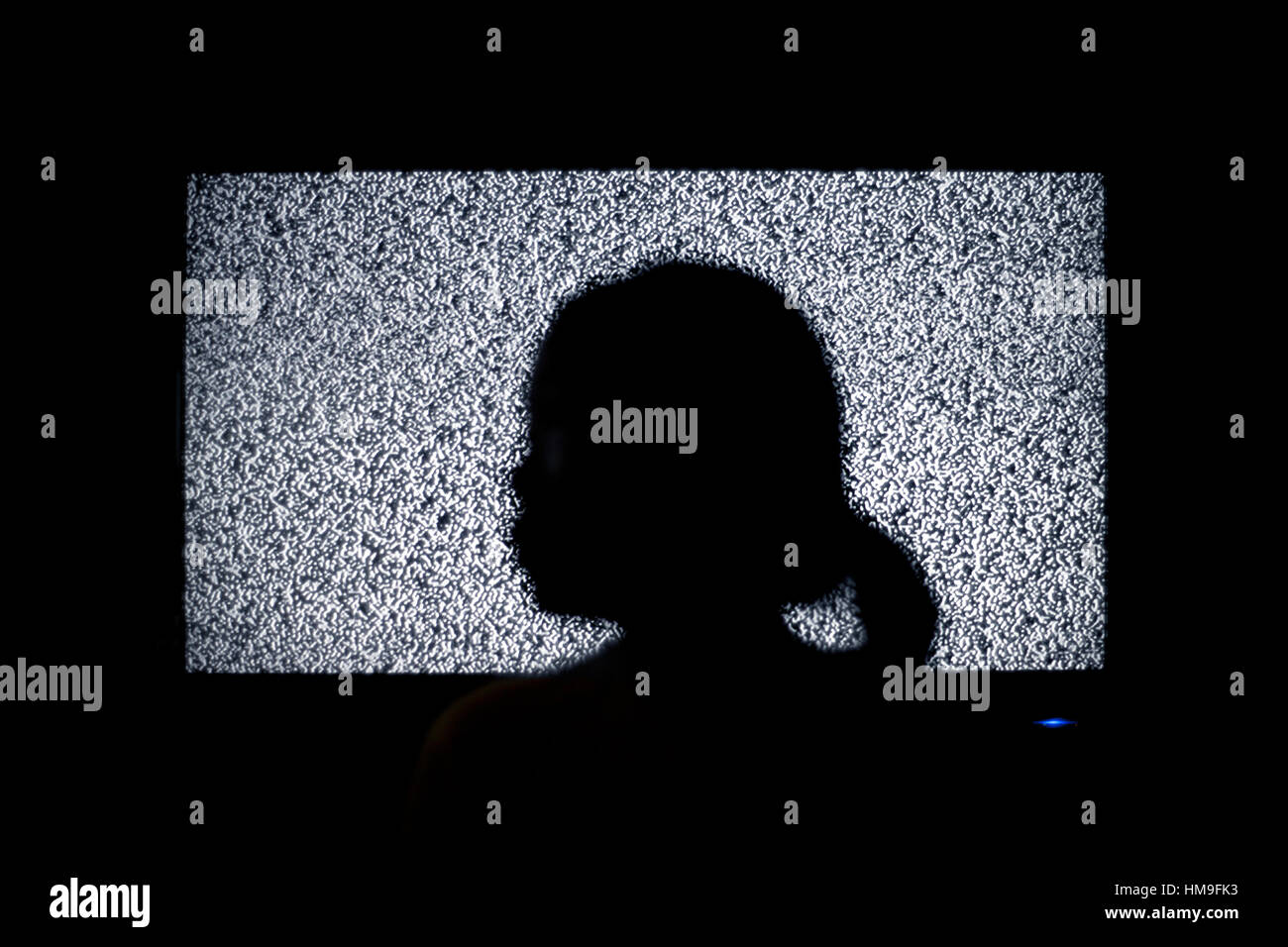 Profile of Woman's Head in Shadow Stock Photo - Alamy