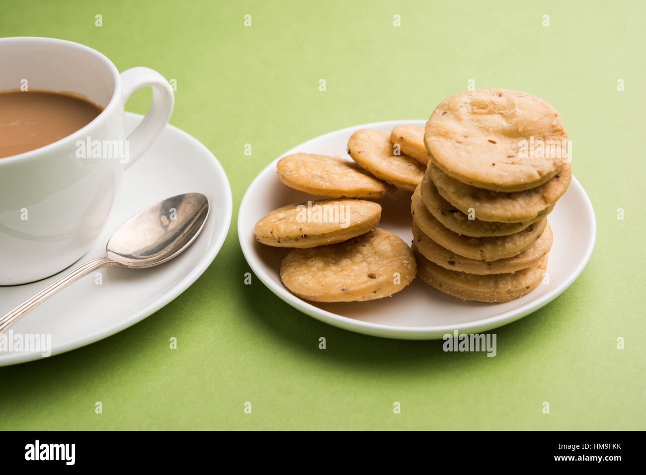 spicy fried mathri or mathari which is an indian snack served with a ...