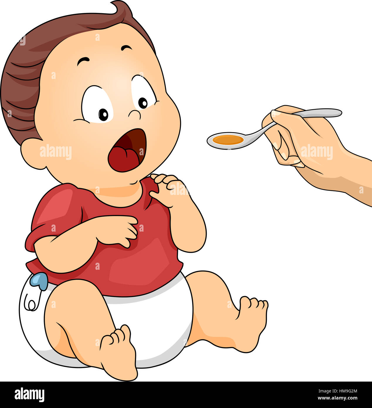Boy cough cartoon illustration hi-res stock photography and images - Alamy