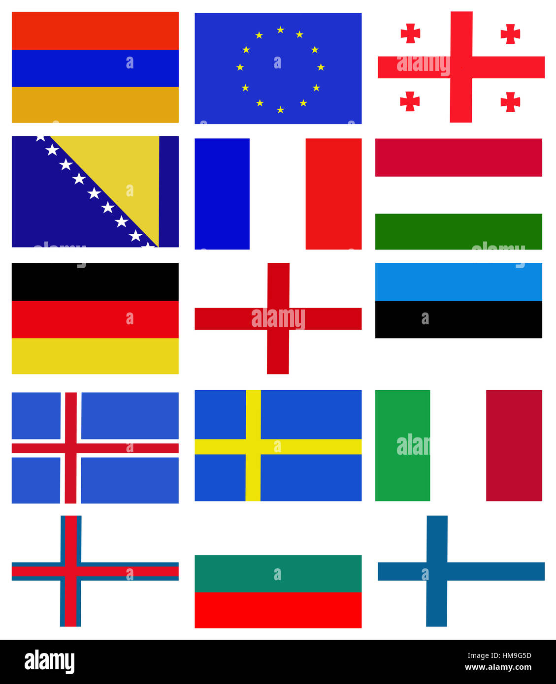 Euro nation flag collection background Stock Photo - Alamy
