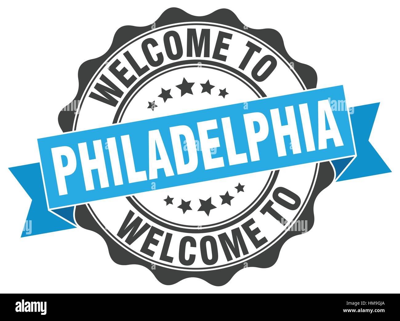 Welcome philadelphia blue stamp hi-res stock photography and images - Alamy