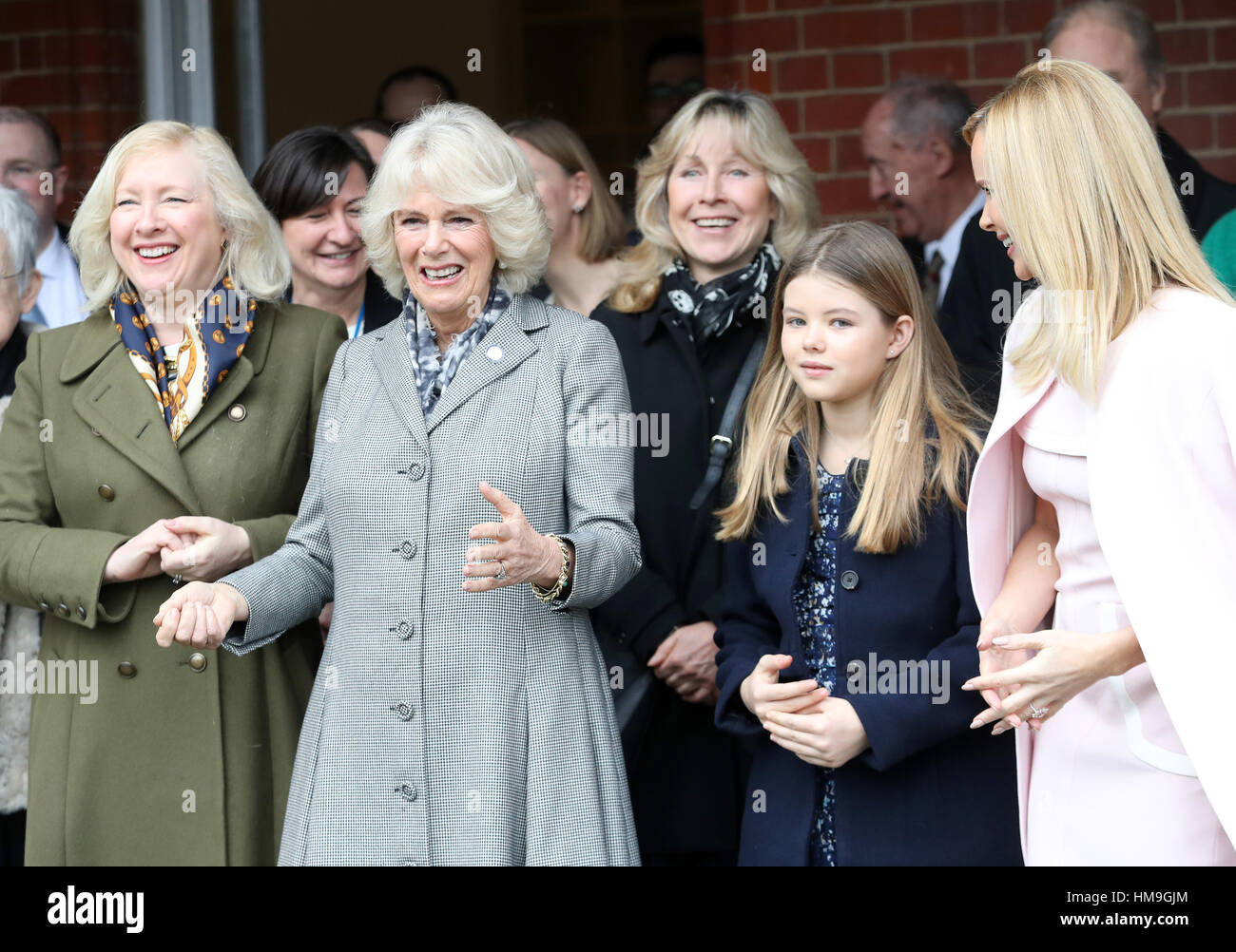 The Duchess of Cornwall, with Amanda Holden (right) and her daughter ...