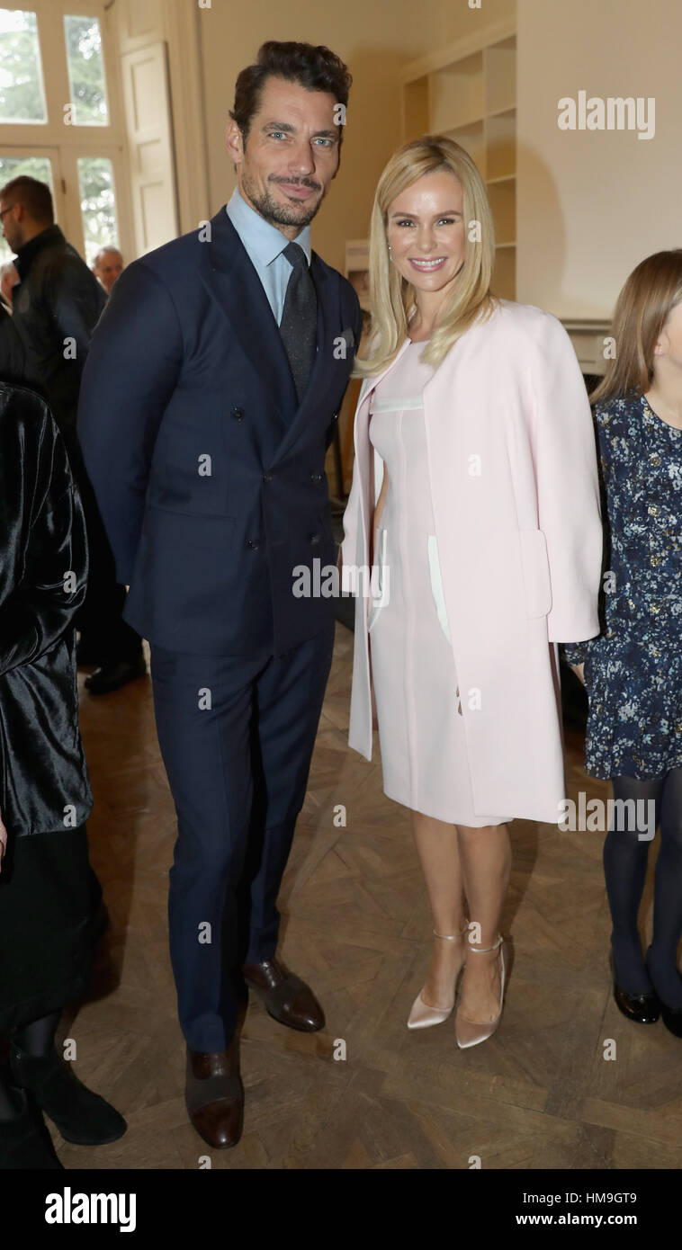 David Gandy and Amanda Holden during the visit of the Duchess Of ...