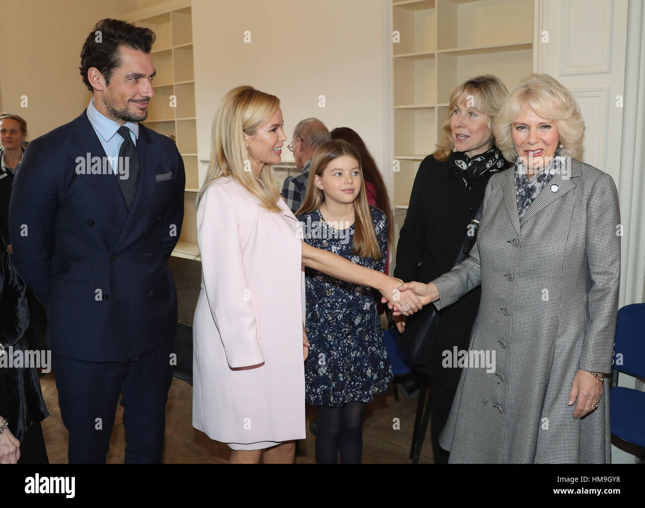 The Duchess Of Cornwall with David Gandy, Amanda Holden and her ...