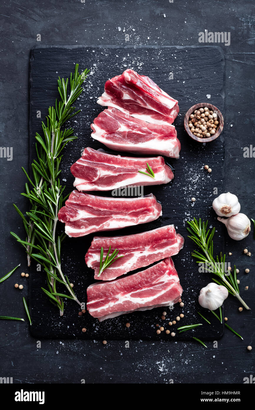 raw pork ribs Stock Photo - Alamy