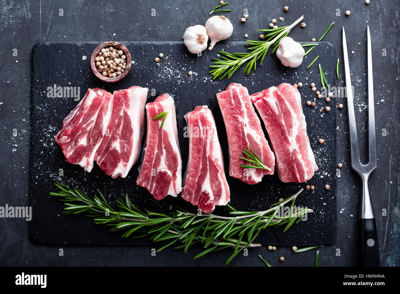 raw pork ribs Stock Photo - Alamy