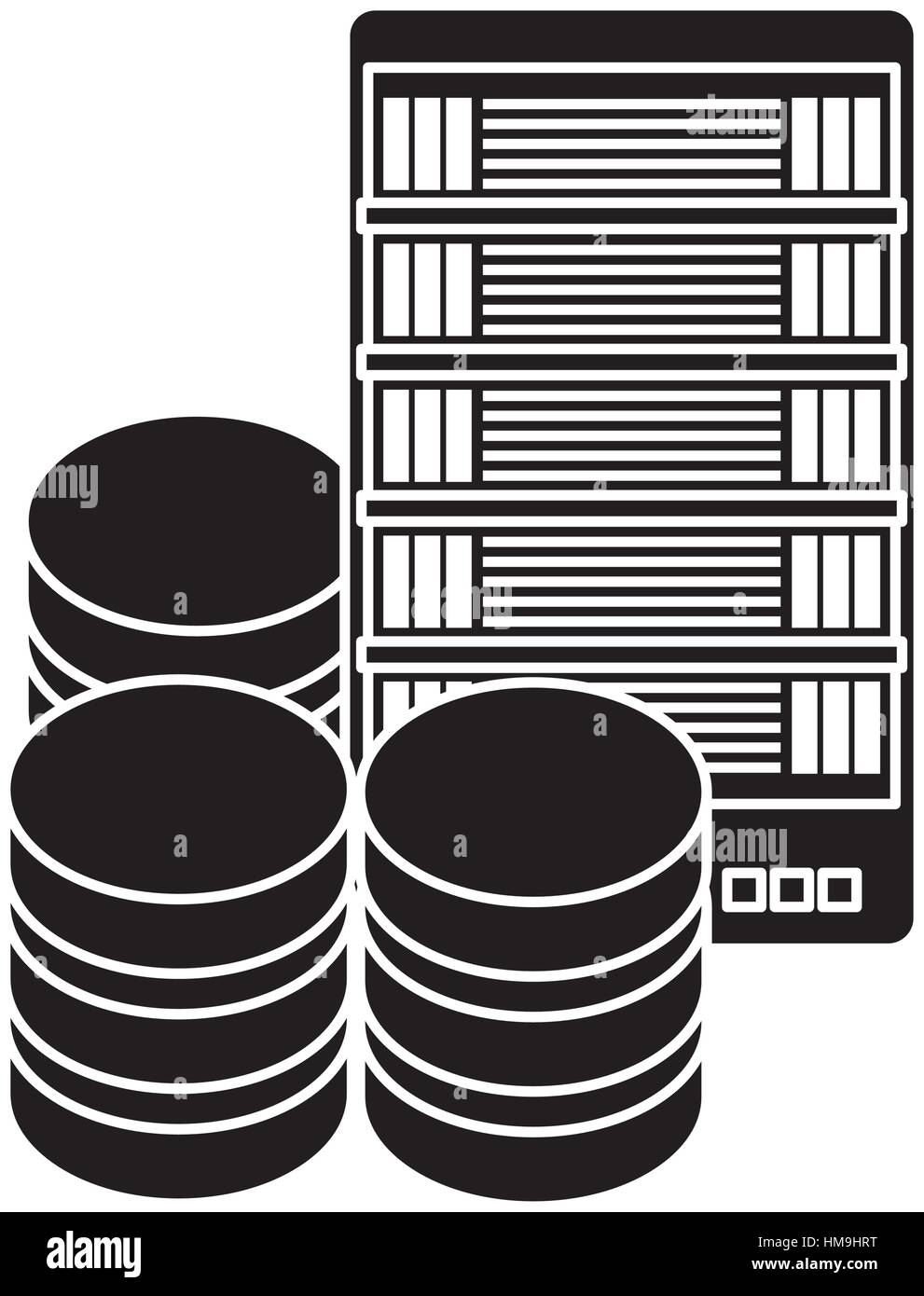 Database optimization server banner icon hi-res stock photography and ...