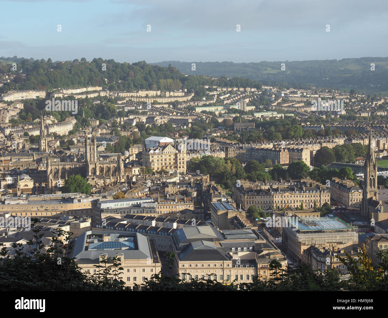Aerial view of the city of Bath, UK Stock Photo - Alamy