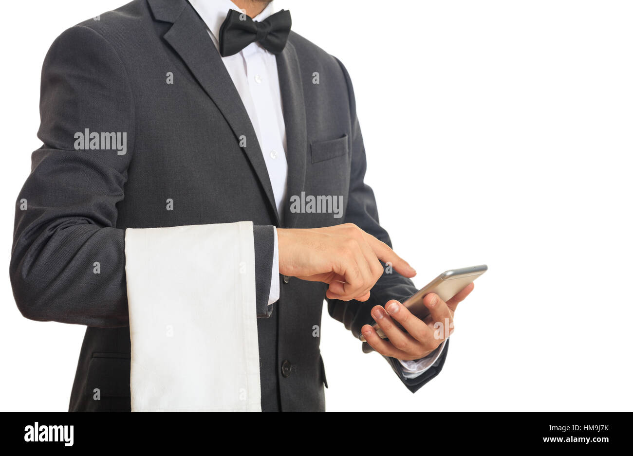 Waiter writing an order Stock Photo - Alamy
