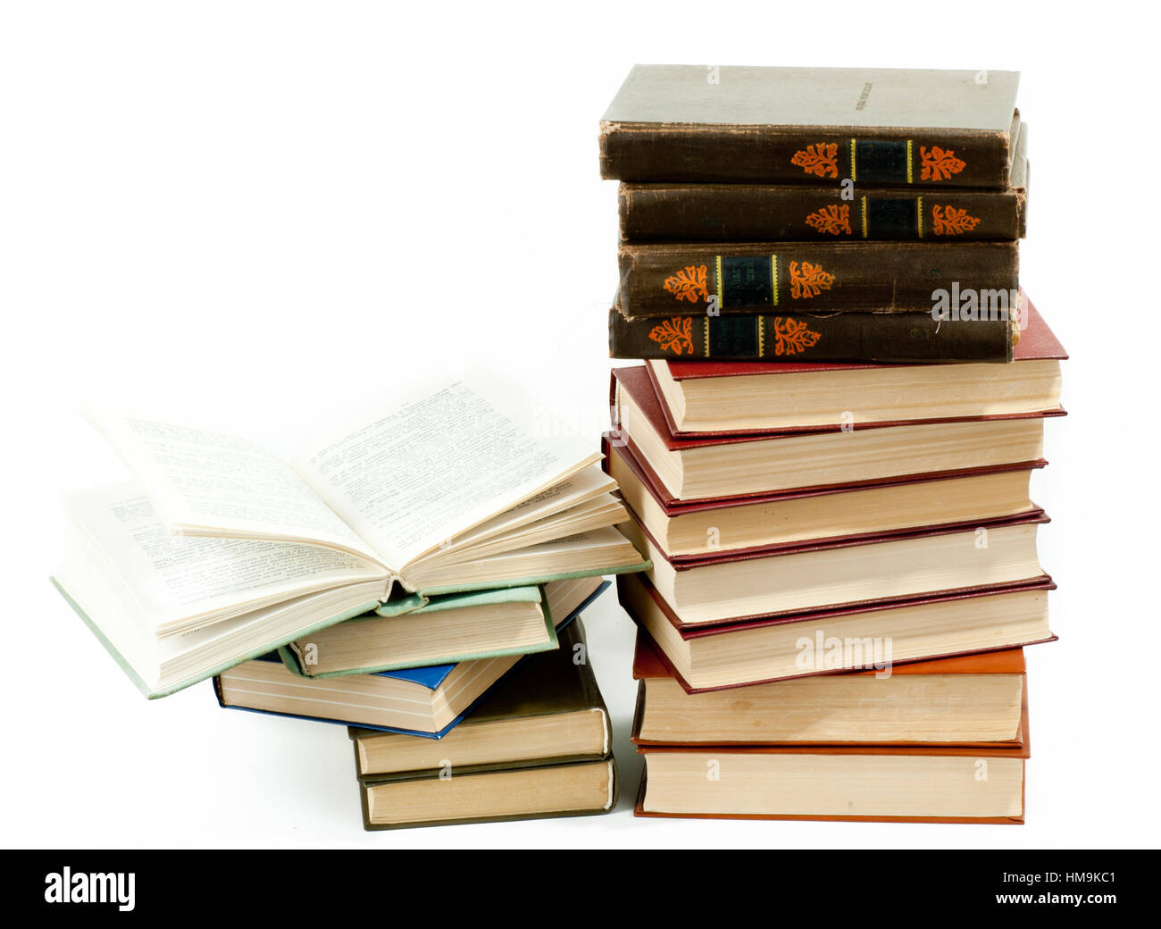 Stack books white cup Cut Out Stock Images & Pictures - Alamy