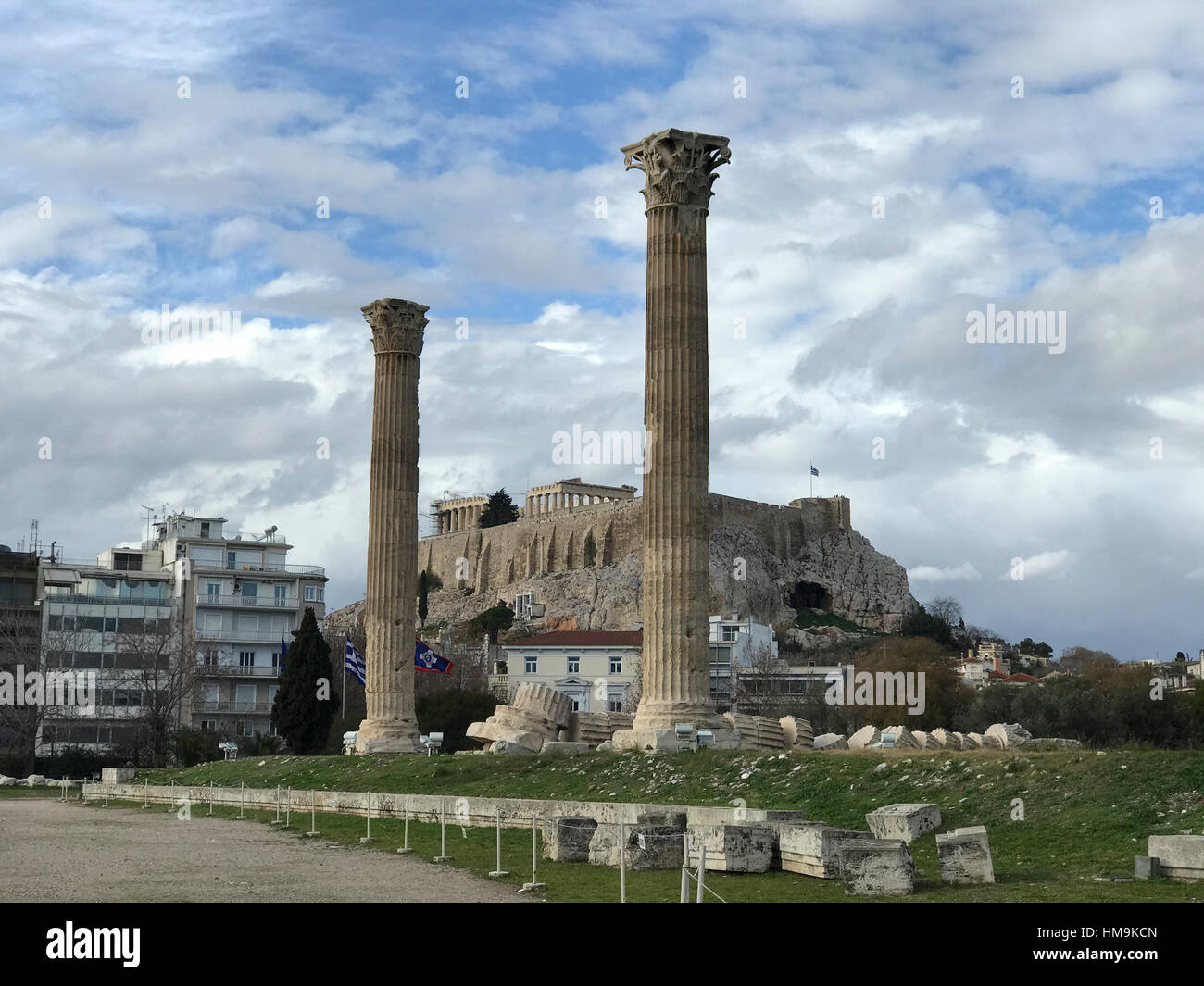 The Temple of Olympian Zeus in Athens, Greece Stock Photo - Alamy