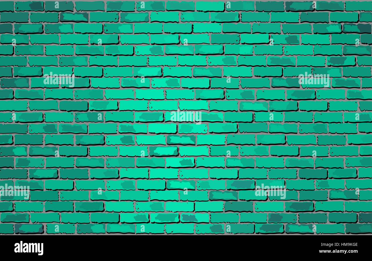 Green brick wall abstract Stock Vector Images - Alamy