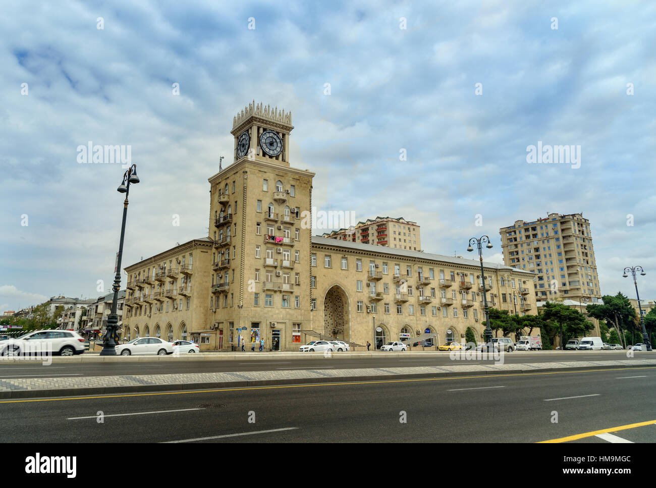Baku clock tower hi-res stock photography and images - Alamy
