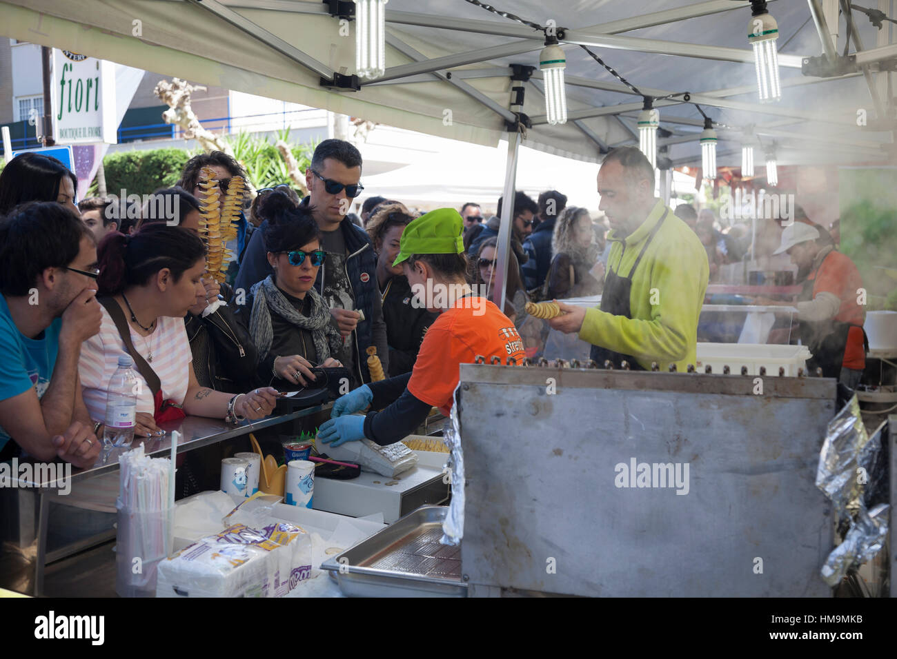 Shop of fries Stock Photo - Alamy