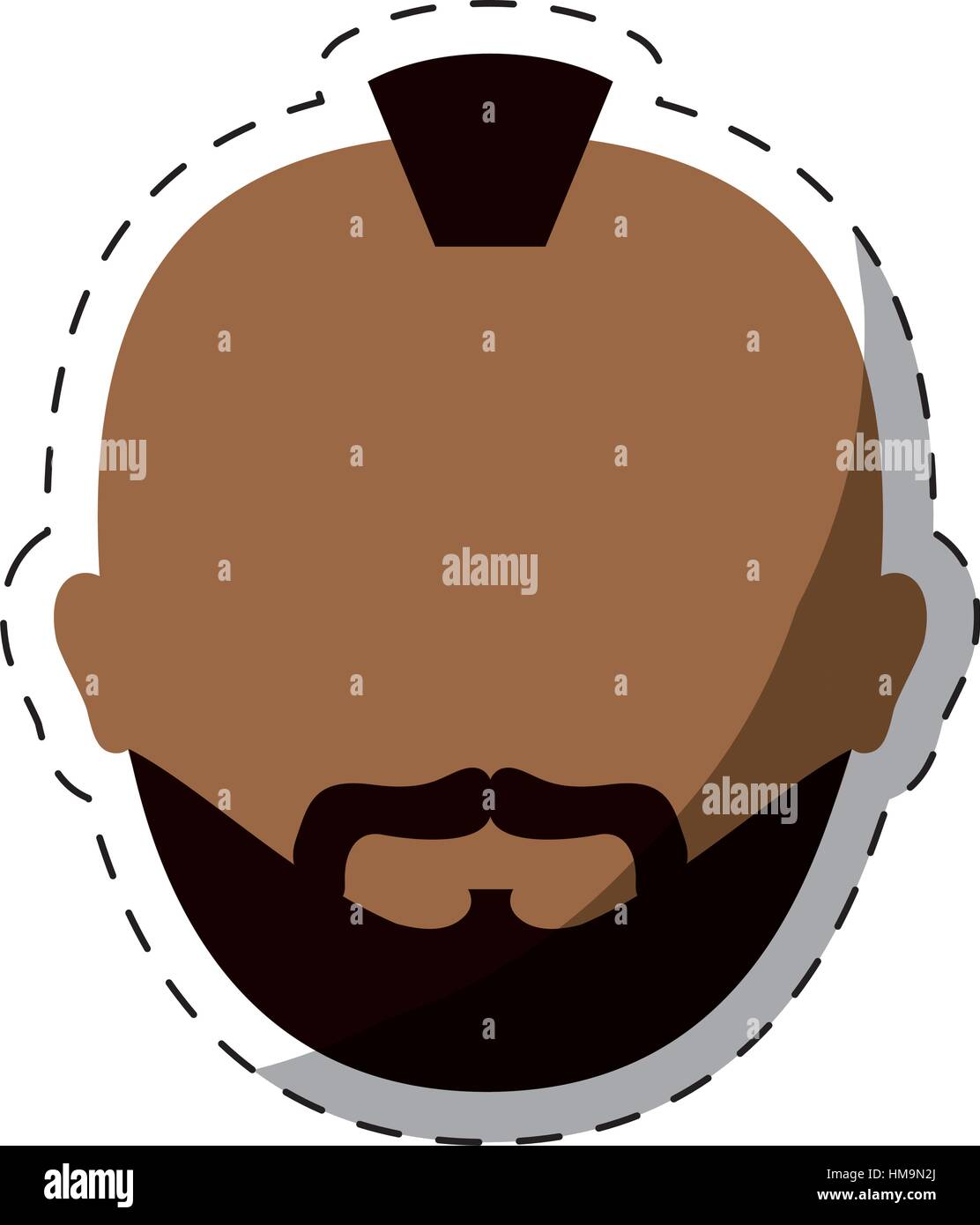 Bearded man mohawk icon hi-res stock photography and images - Alamy