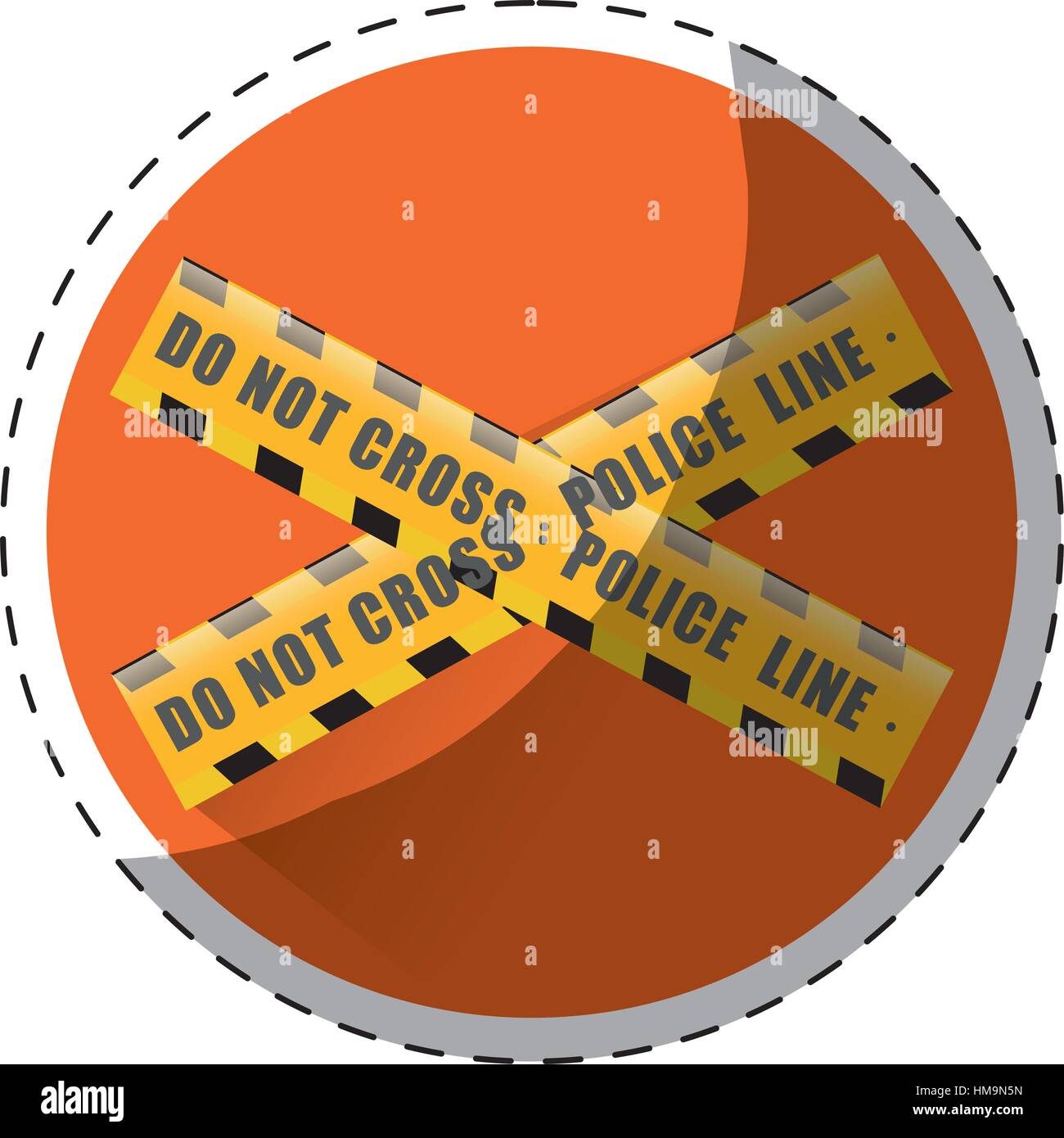 crime scene tape icon image vector illustration design Stock Vector ...