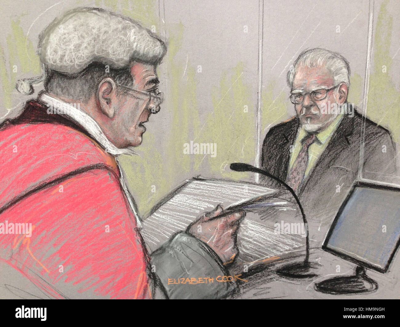 Judge Alistair McCreath summing up at Southwark Crown Court where Rolf ...