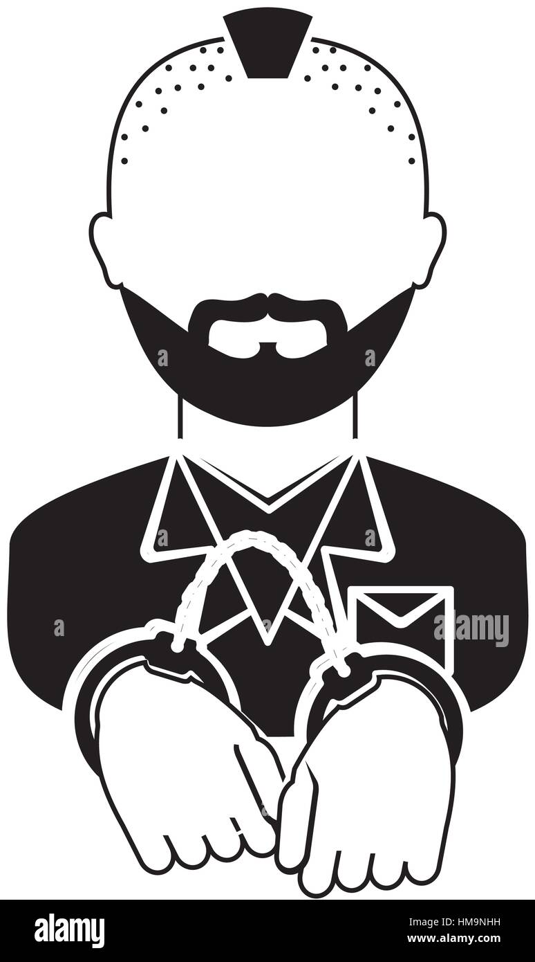 handcuffed criminal icon image vector illustration design Stock Vector ...