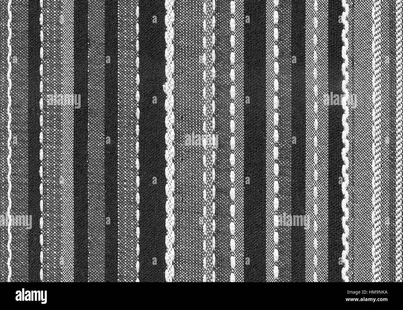 Fabric striped texture vertical Black and White Stock Photos & Images ...