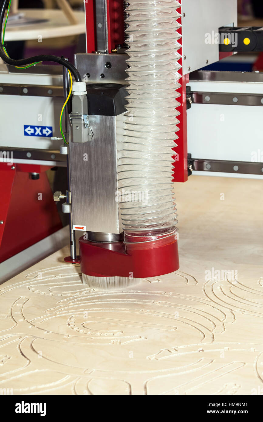 Wood milling machine Stock Photo - Alamy