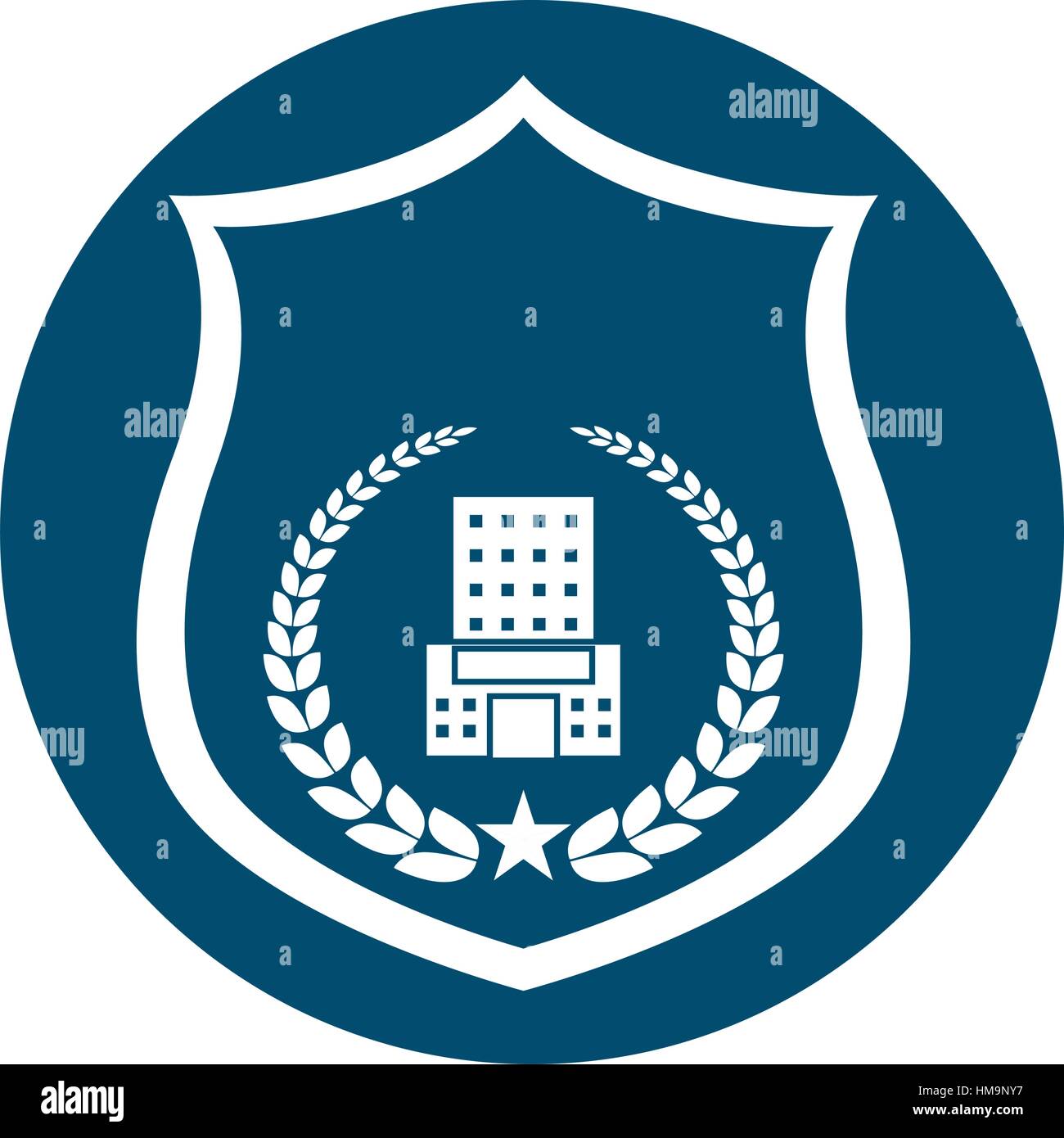 police emblem two tone button icon image vector illustration design ...