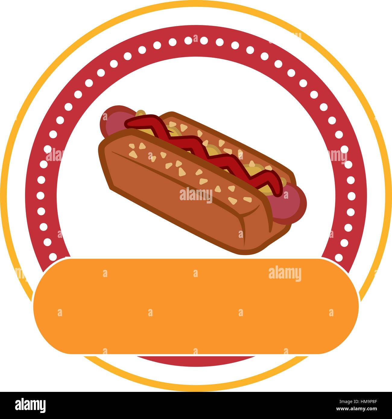 hot dog fast food emblem image vector illustration design Stock Vector ...