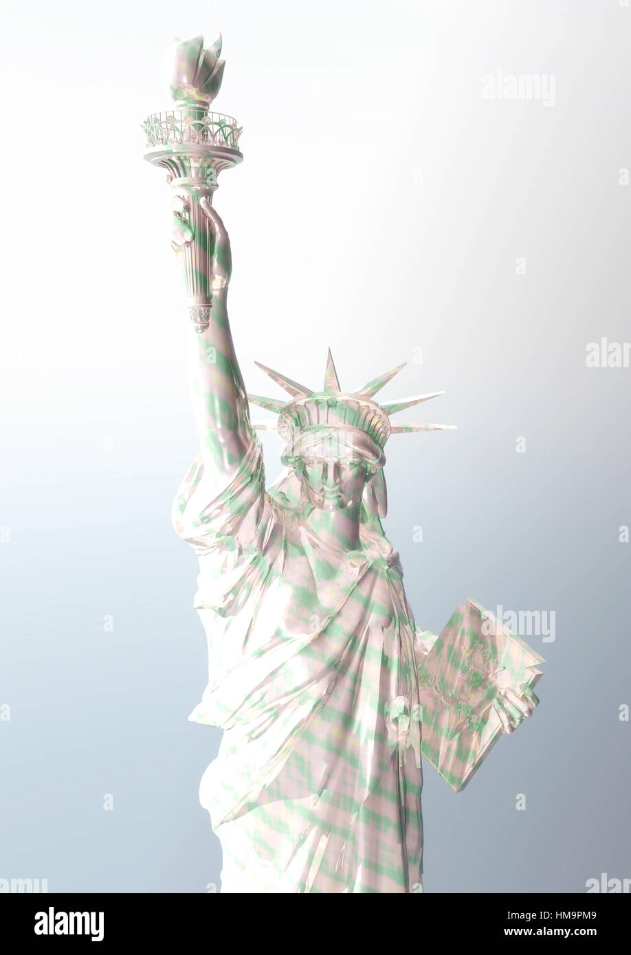 Digital rendering of the statue of liberty hi-res stock photography and ...