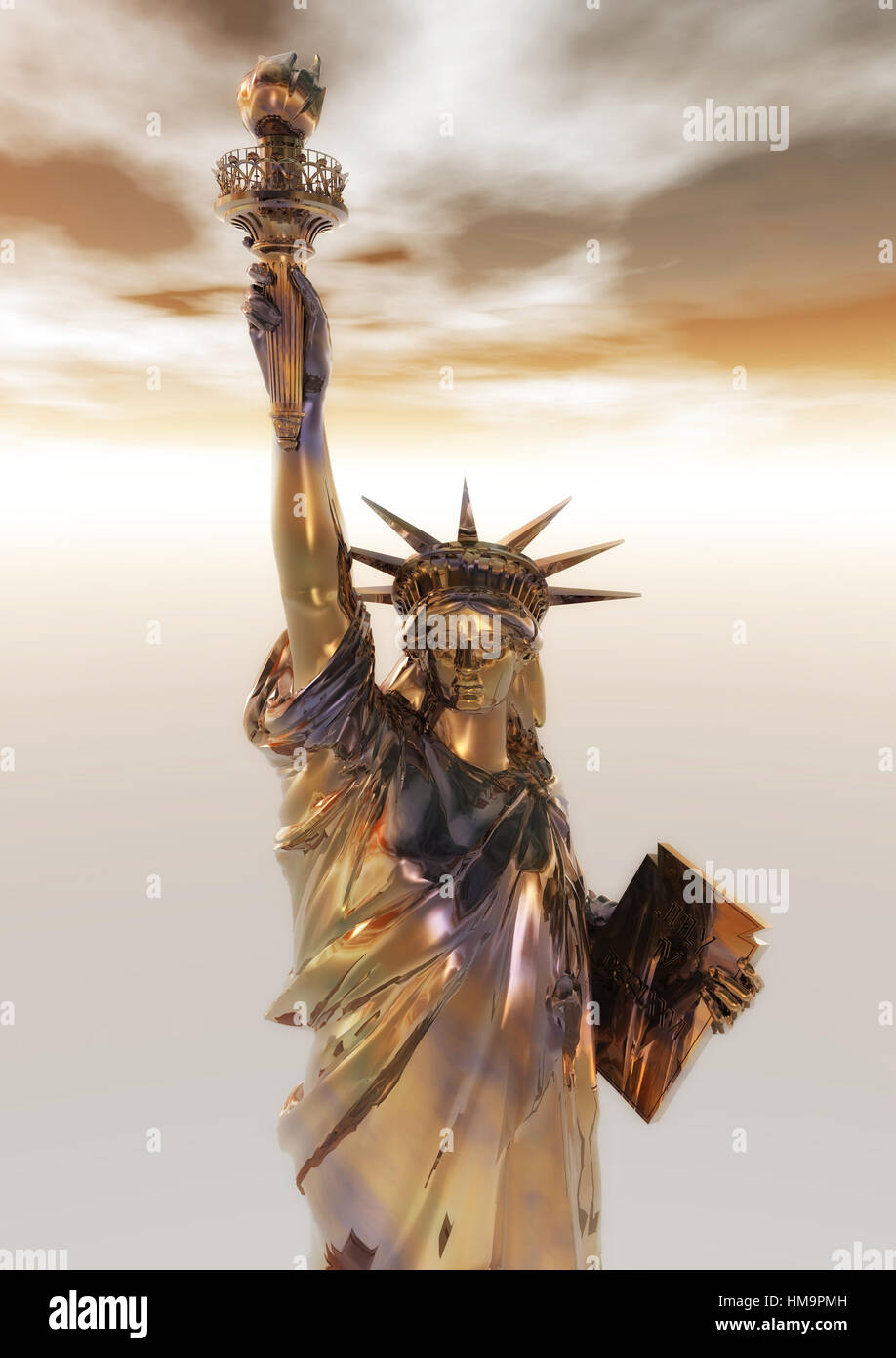 Digital rendering of the statue of liberty hi-res stock photography and ...