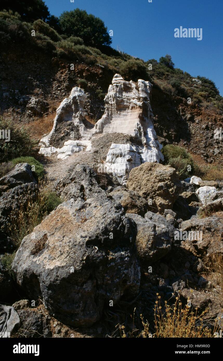 Sandstone outcrop, Dafni, Crete, Greece Stock Photo - Alamy