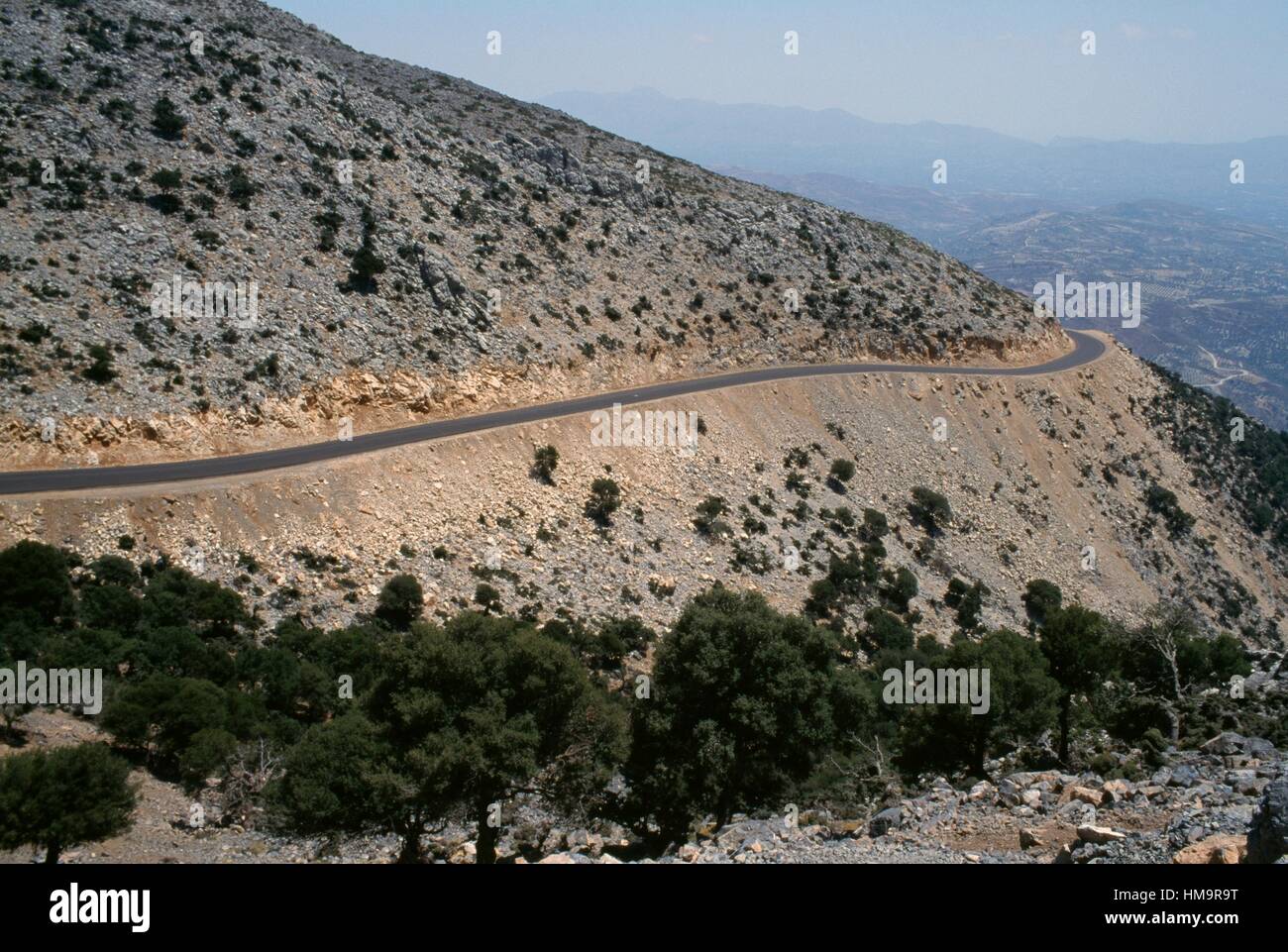Road near Gergeri, Mount Ida (Psiloritis), Crete, Greece Stock Photo ...