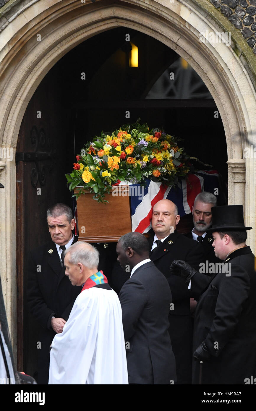 The coffin of Graham Taylor is carried out after the funeral service ...