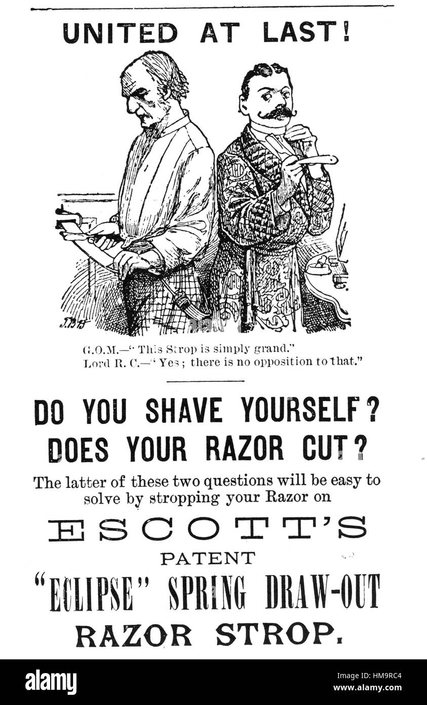 Victorian razor advert hi-res stock photography and images - Alamy