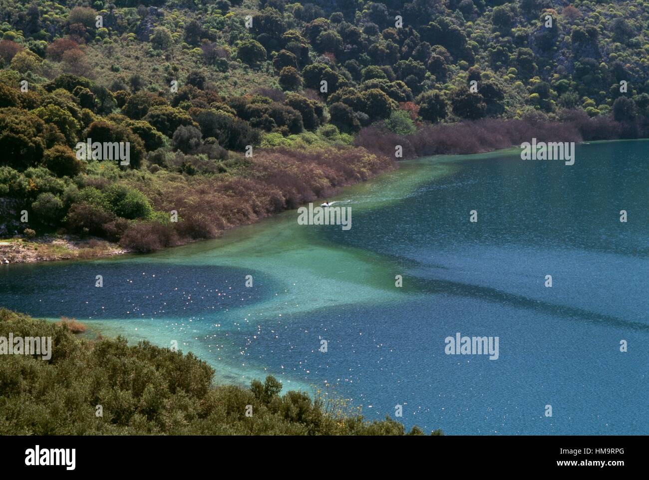 Lake Kournas, the only freshwater lake in Crete, Greece Stock Photo - Alamy