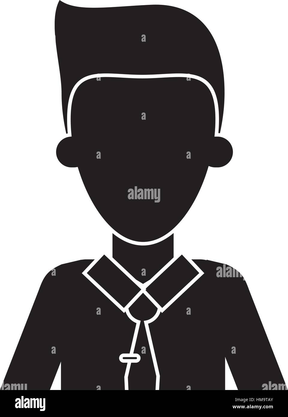 silhouette man employee work business Stock Vector Image & Art - Alamy