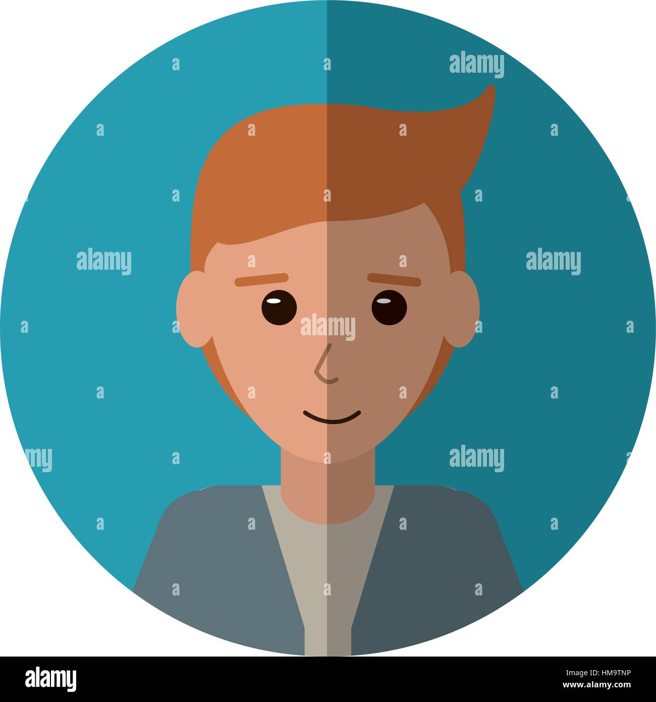 cartoon man fashionable clothes portrait shadow Stock Vector Image ...