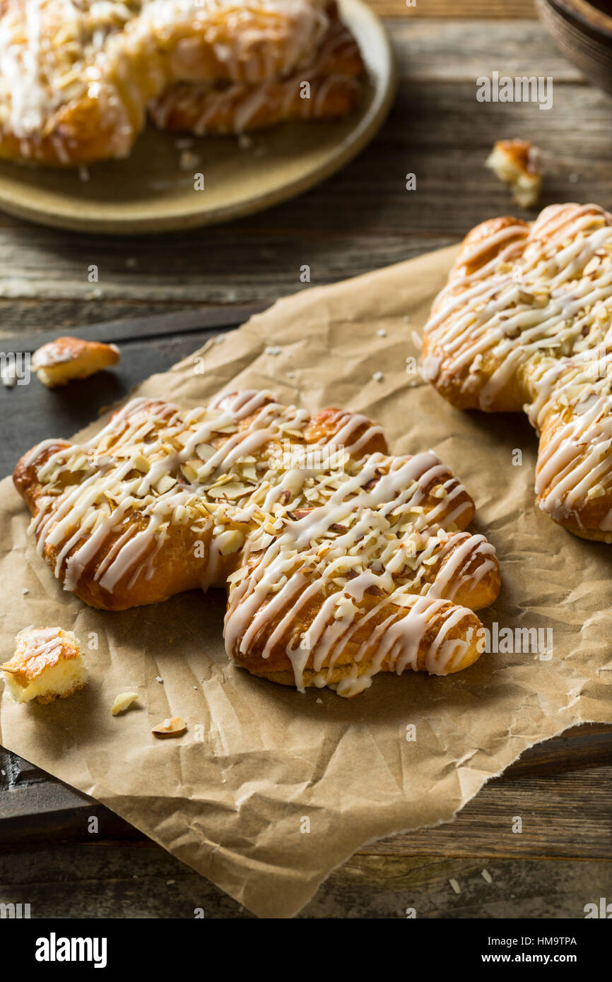 Homemade Sweet Breakfast Bear Claw Pastry with Almonds Stock Photo - Alamy