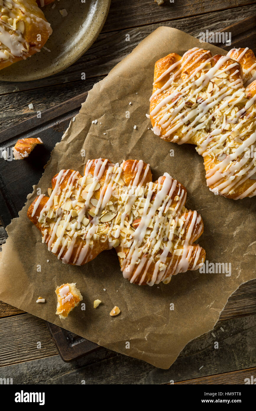 Homemade Sweet Breakfast Bear Claw Pastry with Almonds Stock Photo - Alamy