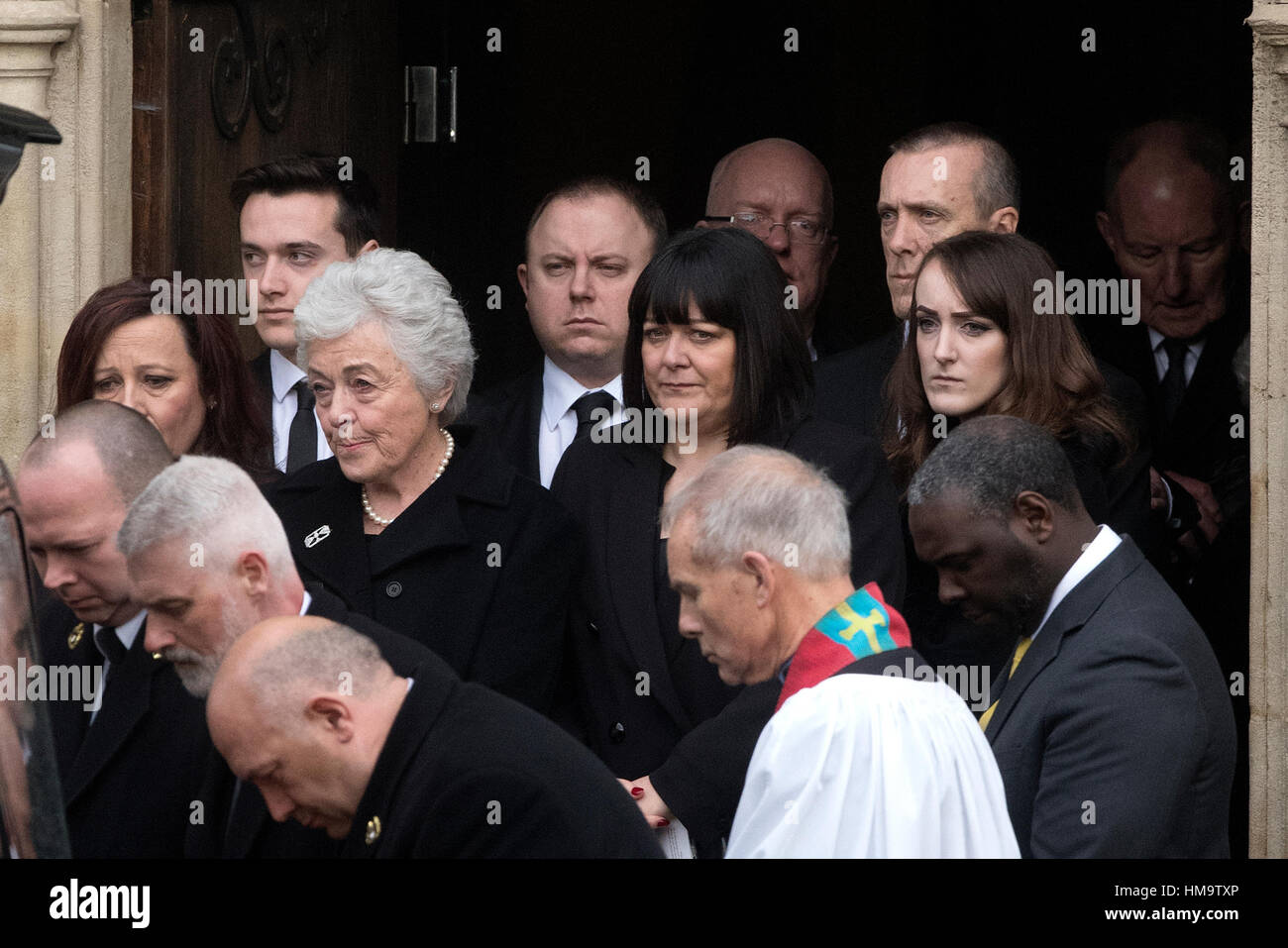 The family of Graham Taylor, including wife Rita (second left) leave ...