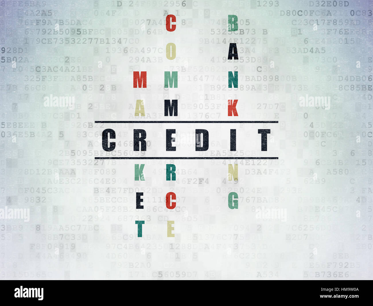 Money concept: Painted black word Credit in solving Crossword Puzzle on ...