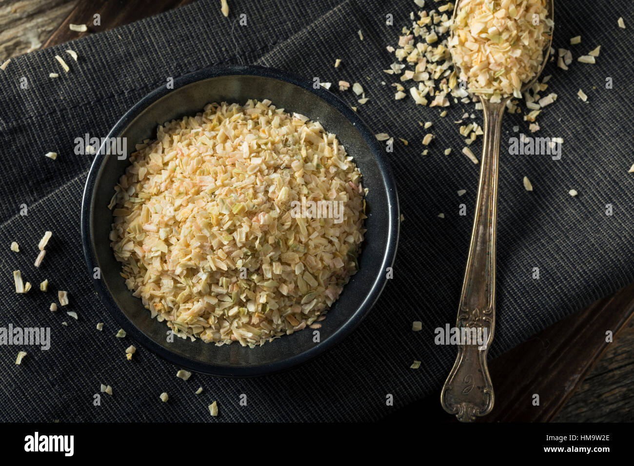 Raw Organic White MInced Dry Onion in a Bowl Stock Photo - Alamy