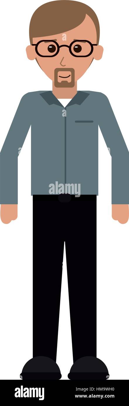 Senior man working office Stock Vector Images - Alamy